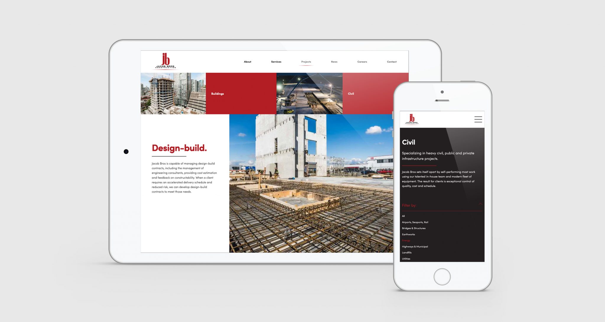 Jacob Bros Construction Website Redesign | Studiothink